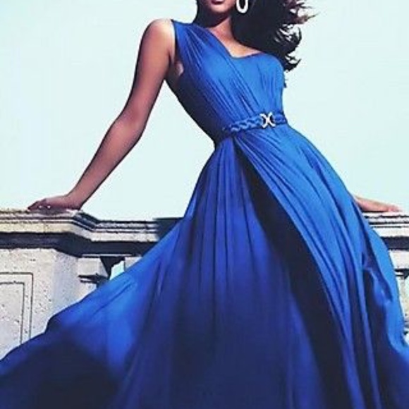 House of Dereon | Dresses | House Of Dereon Blue Gown | Poshmark